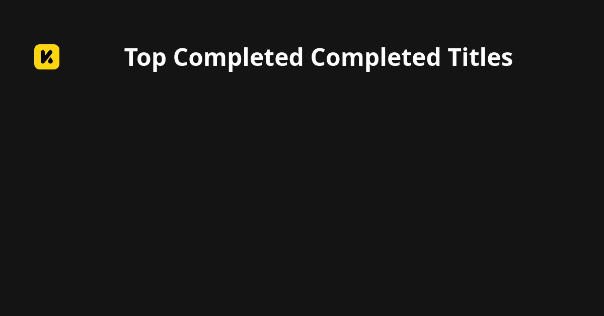 Top Completed Completed Titles On INKR Comics