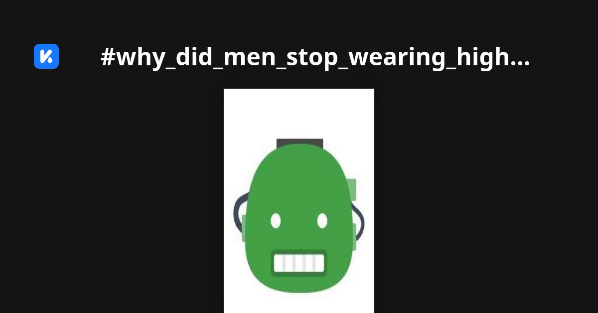 INKR Studio • #why_did_men_stop_wearing_high_heels