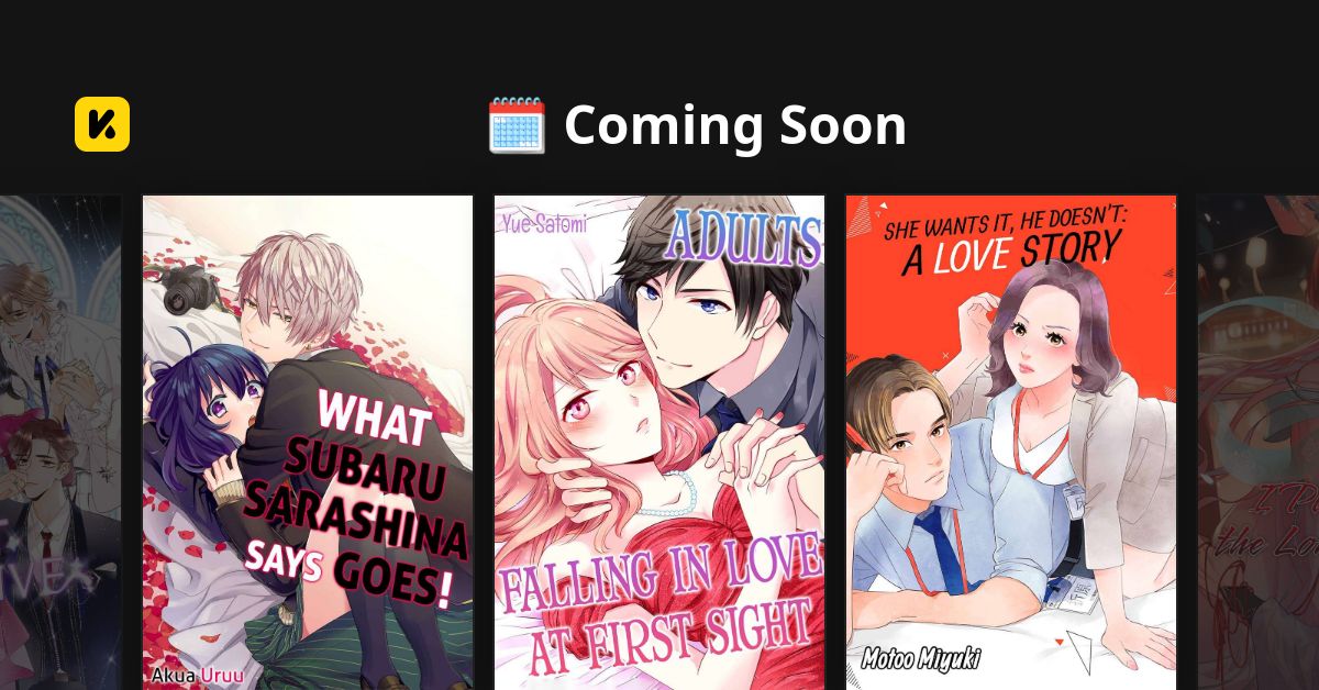 🗓️ Coming Soon | Read The Latest Manga, Manhua, Webtoon and Comics on INKR!