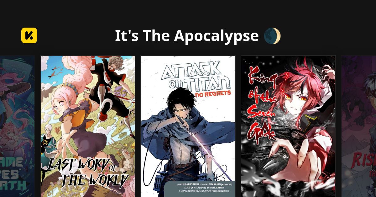 It's The Apocalypse 🌒 | Read The Latest Manga, Manhua, Webtoon and ...